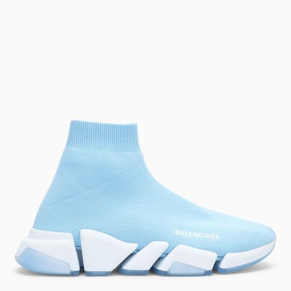 Balenciaga | Shoes | Balenciaga Light Blue Speed 2 Sneakers | Poshmark